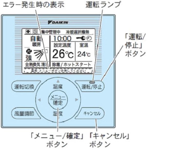 ダイキン エアコン エラーコードの確認方法～業務用エアコン編～ | 株式会社中部空調サービス